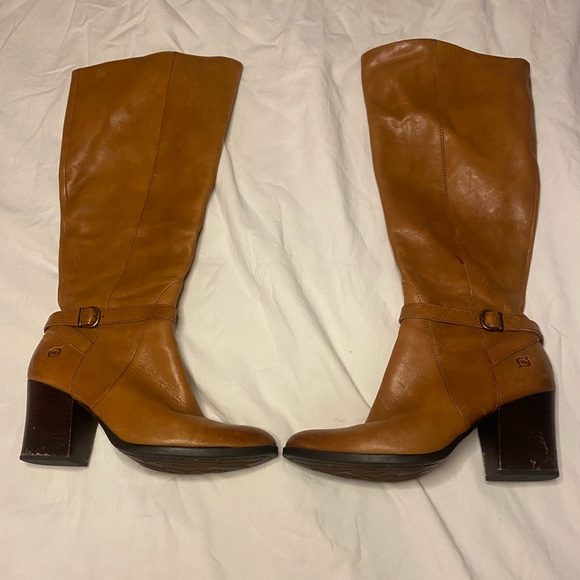 Born | Shoes | Born Brand Boots Caramel Color Leather With Corduroy ...